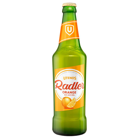 Alaus kokt.UTENOS RADLER ORANGE, 2 %, 0,5 l