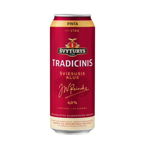 ŠVYTURIO Tradicinis alus, 6 %, 0,568 l