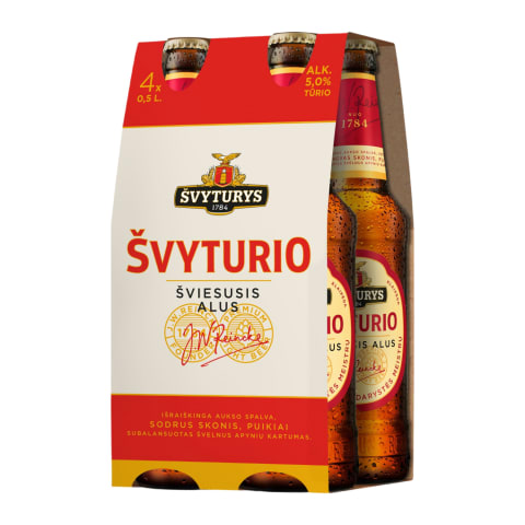 ŠVYTURIO alus, 5 %, 4 x 0,5 l