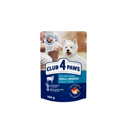 Koerasööt lamba kastmega Club 4 Paws Premium 100g