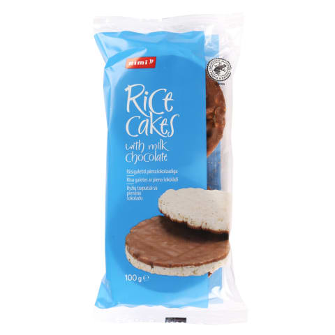 Rīsu galetes Rimi ar piena šokolādi 100g
