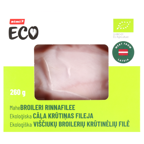 Cāļa krūtiņas fileja Rimi ECO 260g