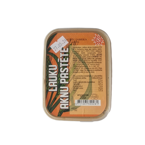 Aknu pastēte Saules S Lauku 200g