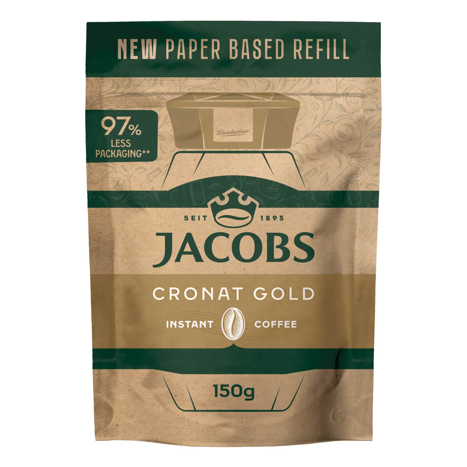 Šķīstošā kaf. Jacobs Cronat Gold Refill 150g