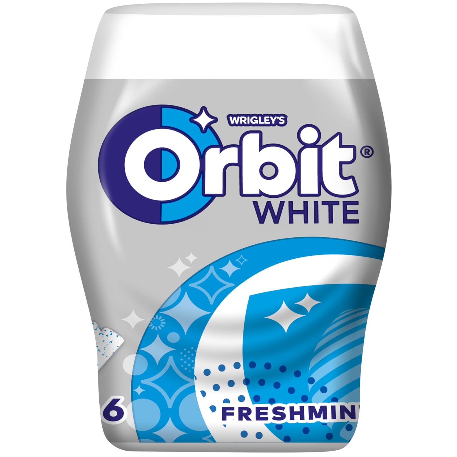 Kr. guma su sald. ORBIT WHITE FRESHMINT, 64 g
