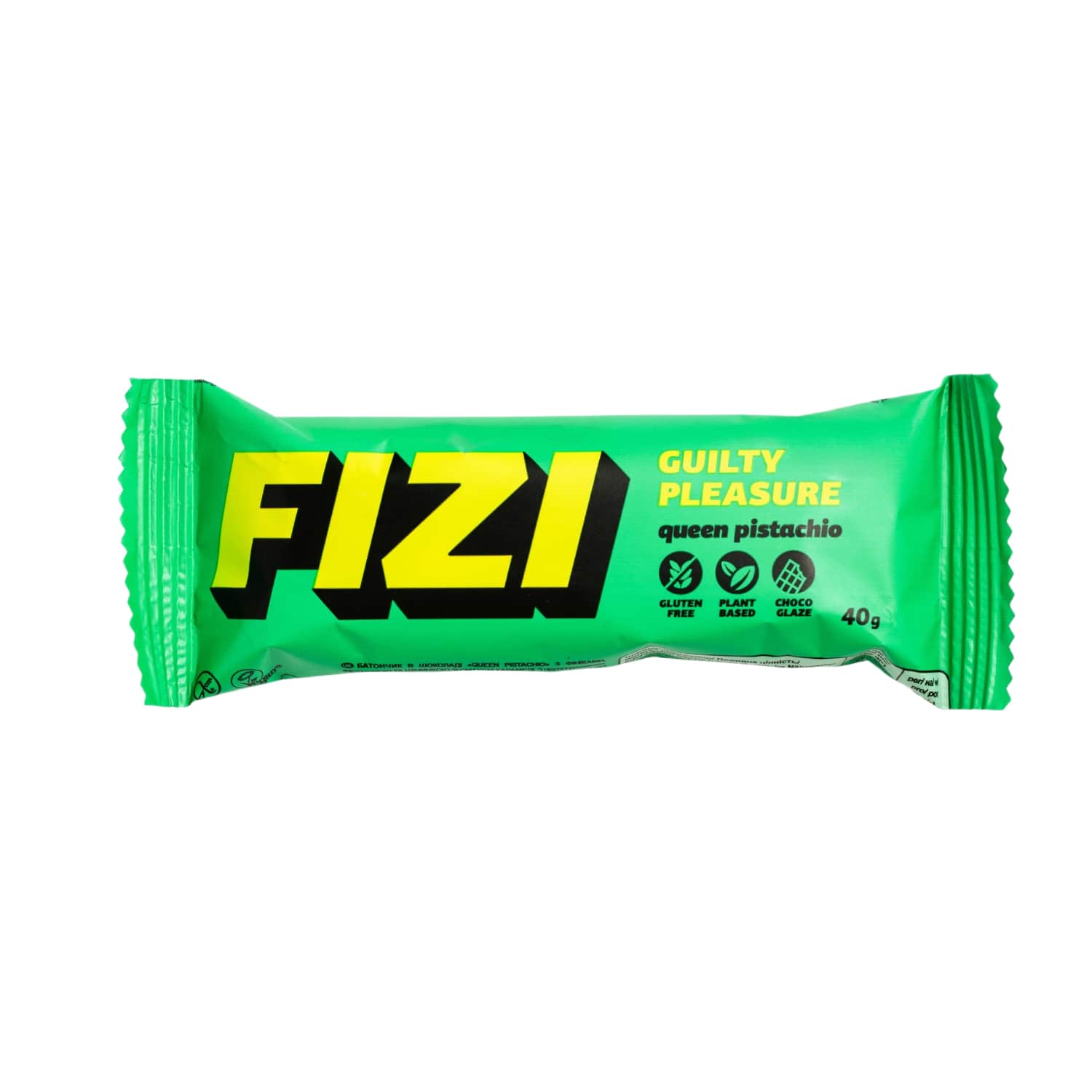 Batonėlis QUEEN PISTACHIO FIZI su sald., 40 g