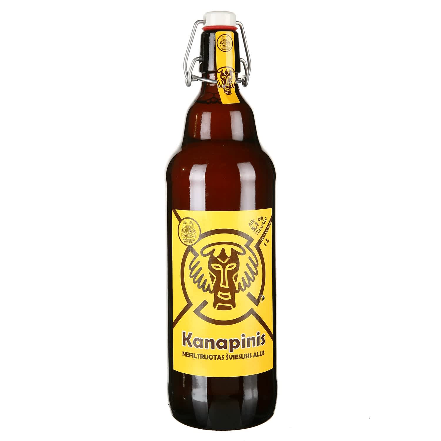 Nefiltr.švies.KANAPINIS alus, 5,1 %, 1 l