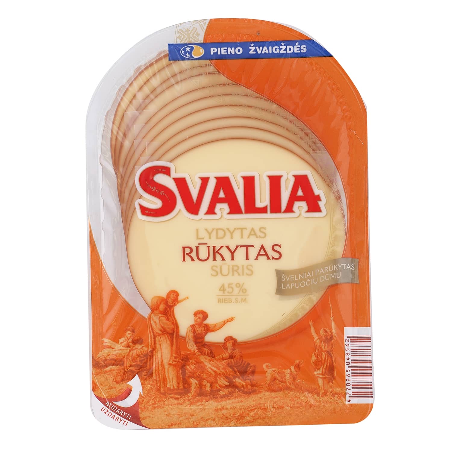Rūkytas lydytas sūris SVALIA, 45% rieb., 150g