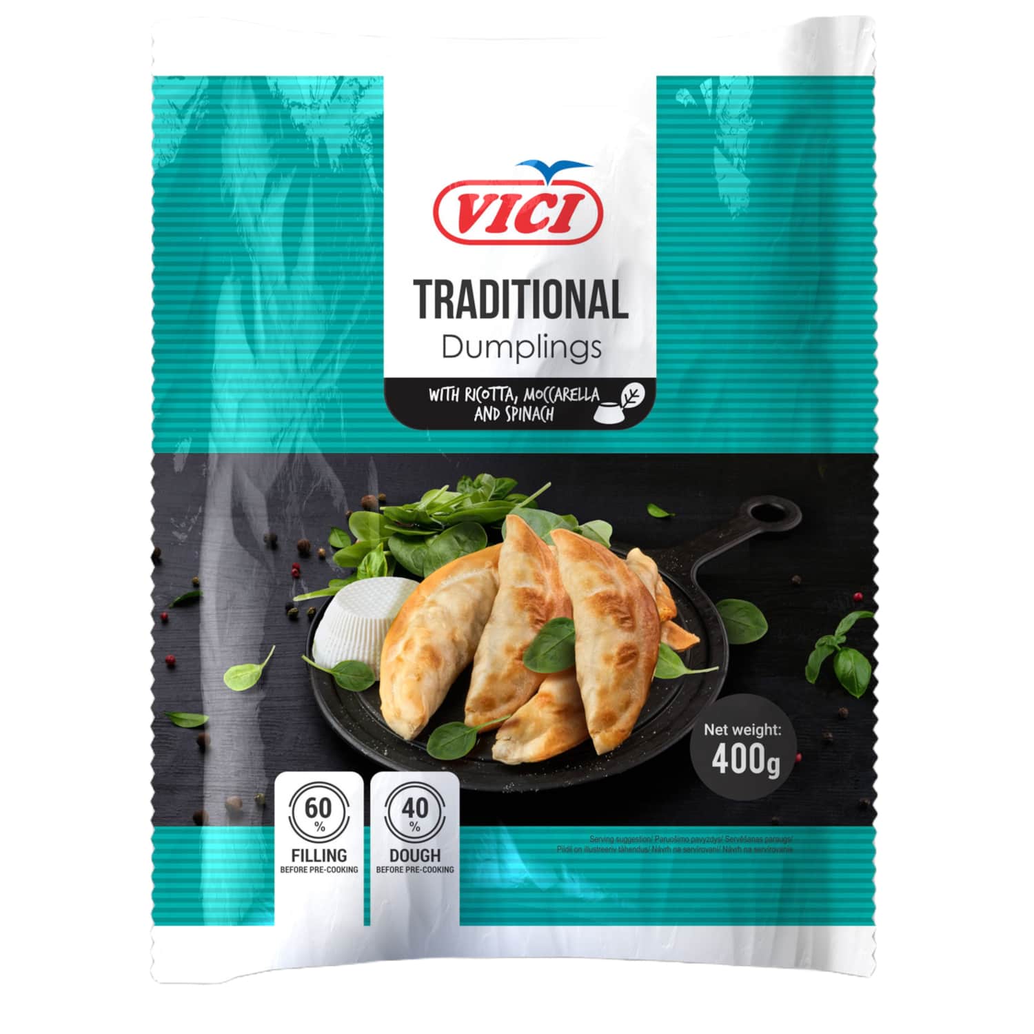Pelmeenid ricotta, mozzar. ja spin. Vici 400g