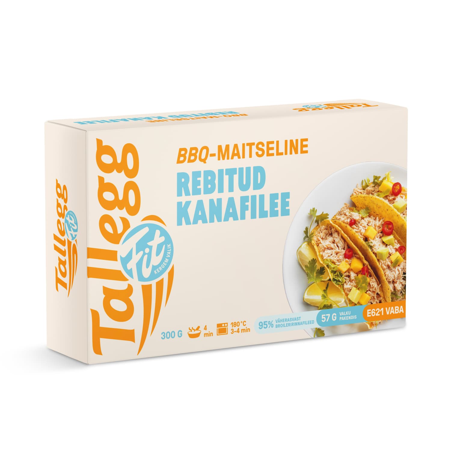 Rebitud kanafilee BBQ FIT! Tallegg 300g