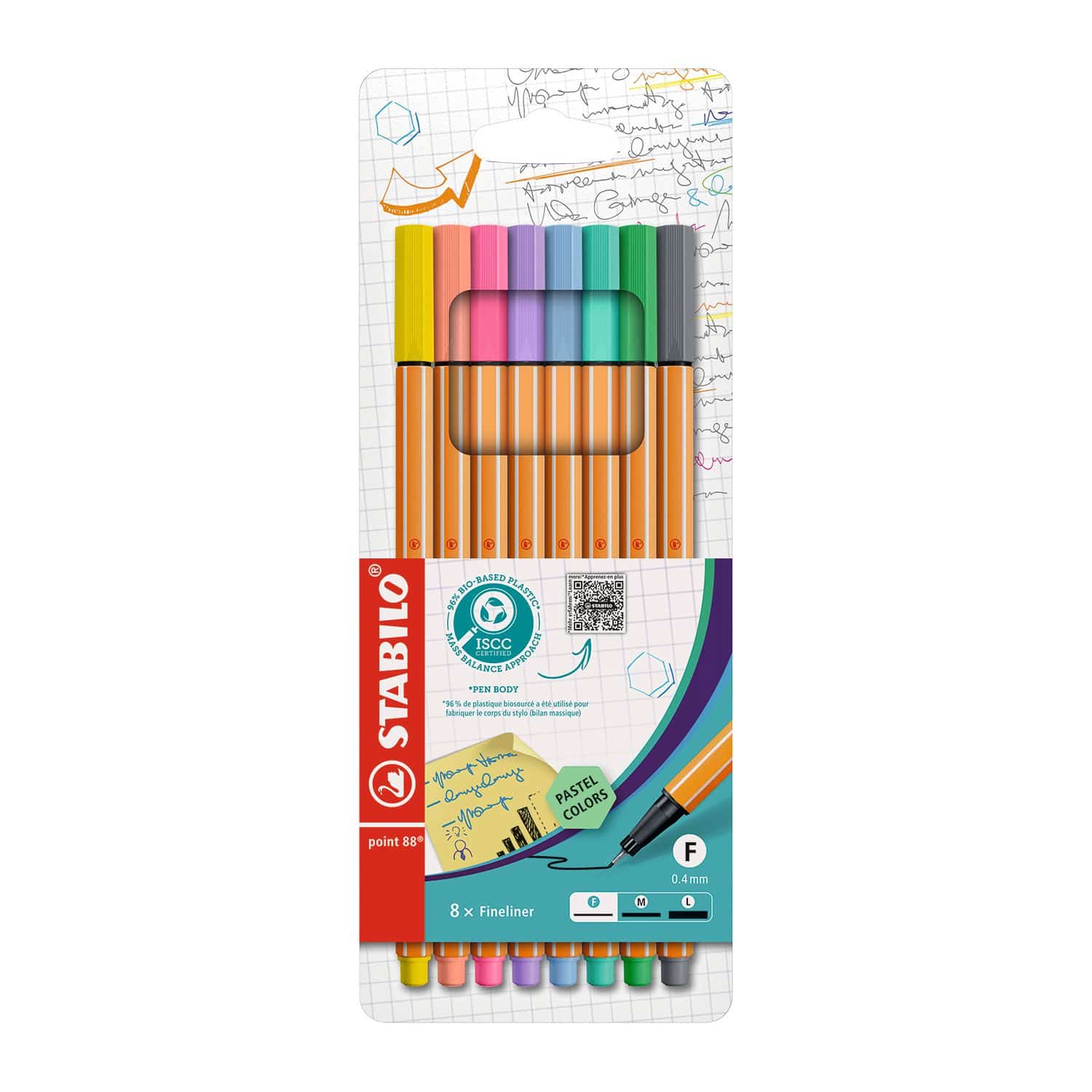 Pliiatsid Stabilo Point 88 8 värvi