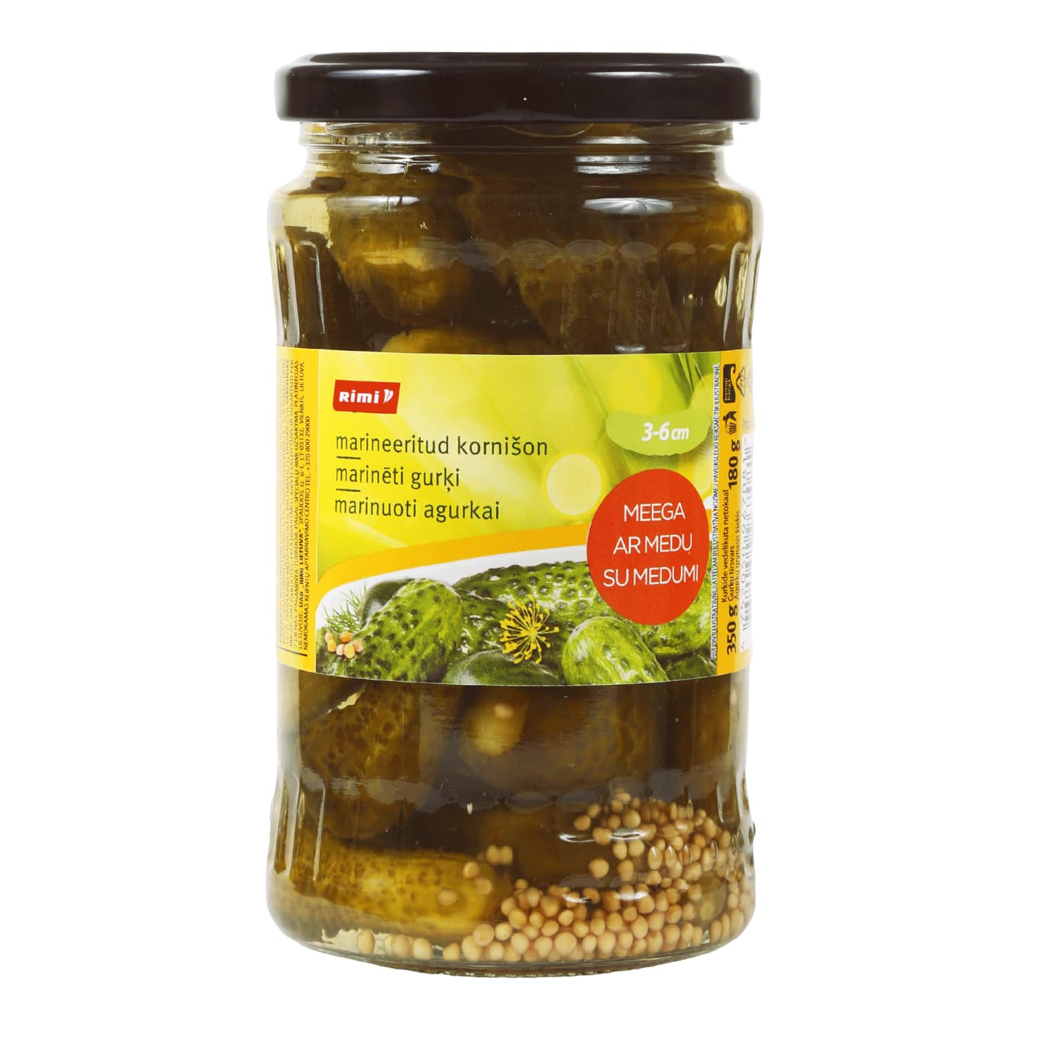 Marin. kornišon Rimi meega 350g/180g