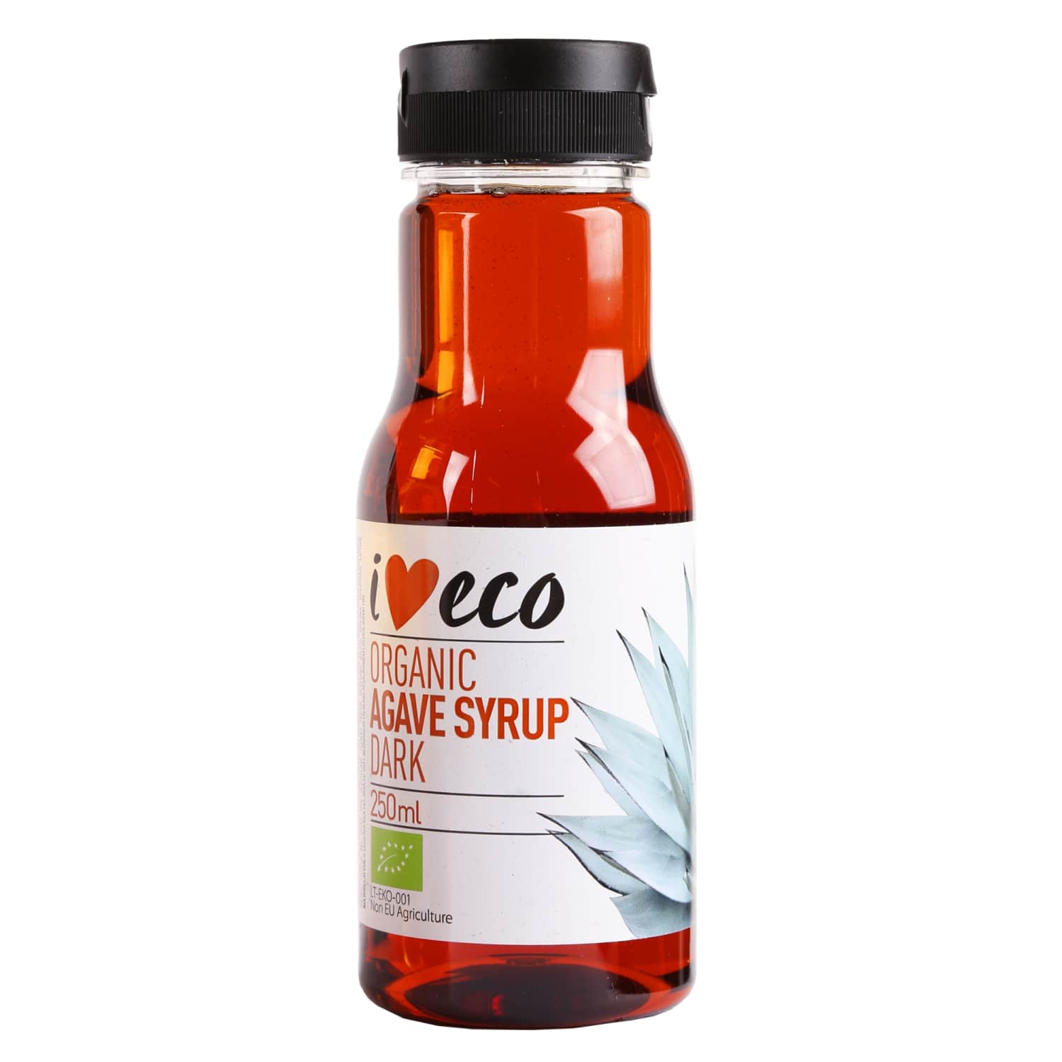 Ekol. tamsus agavų sirupas I LOVE ECO, 250 ml