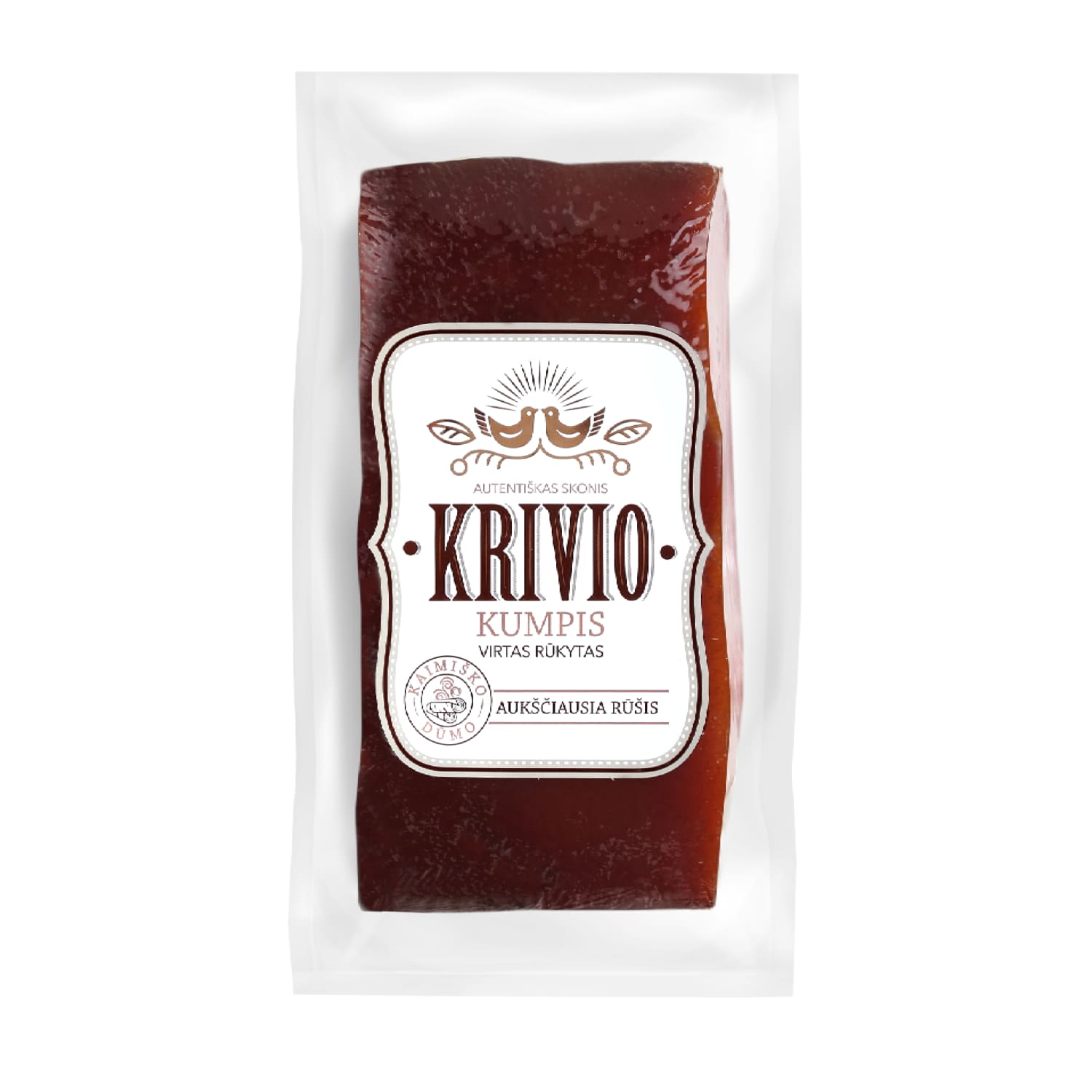 Karštai rūkytas KRIVIO kumpis, a. r., 1 kg