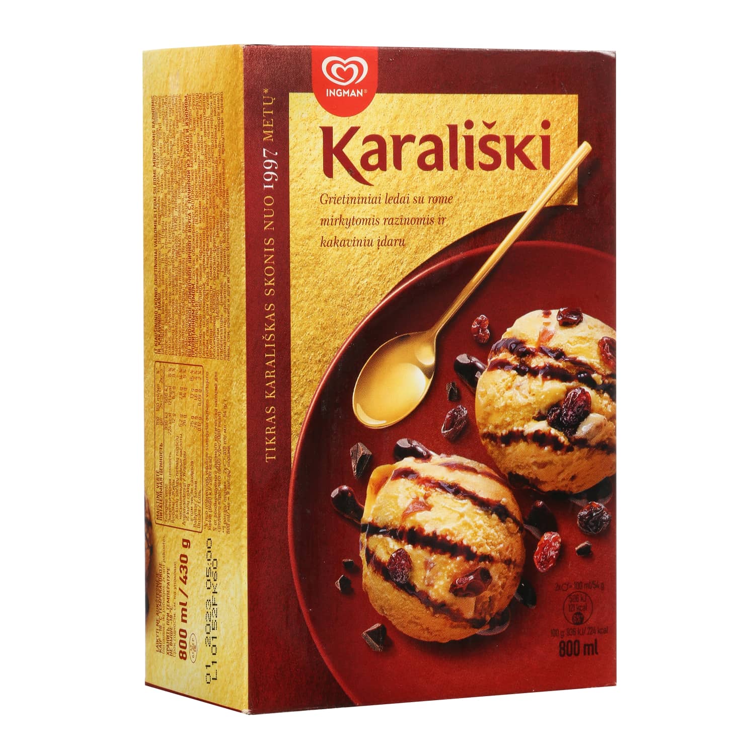 Valg. ledai su razinomis KARALIŠKI,800ml/430g