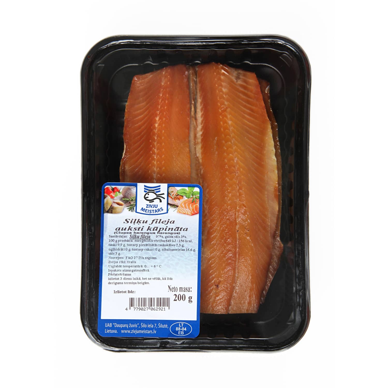 Auksti kūp. siļķu fileja Zivju meistars 200g