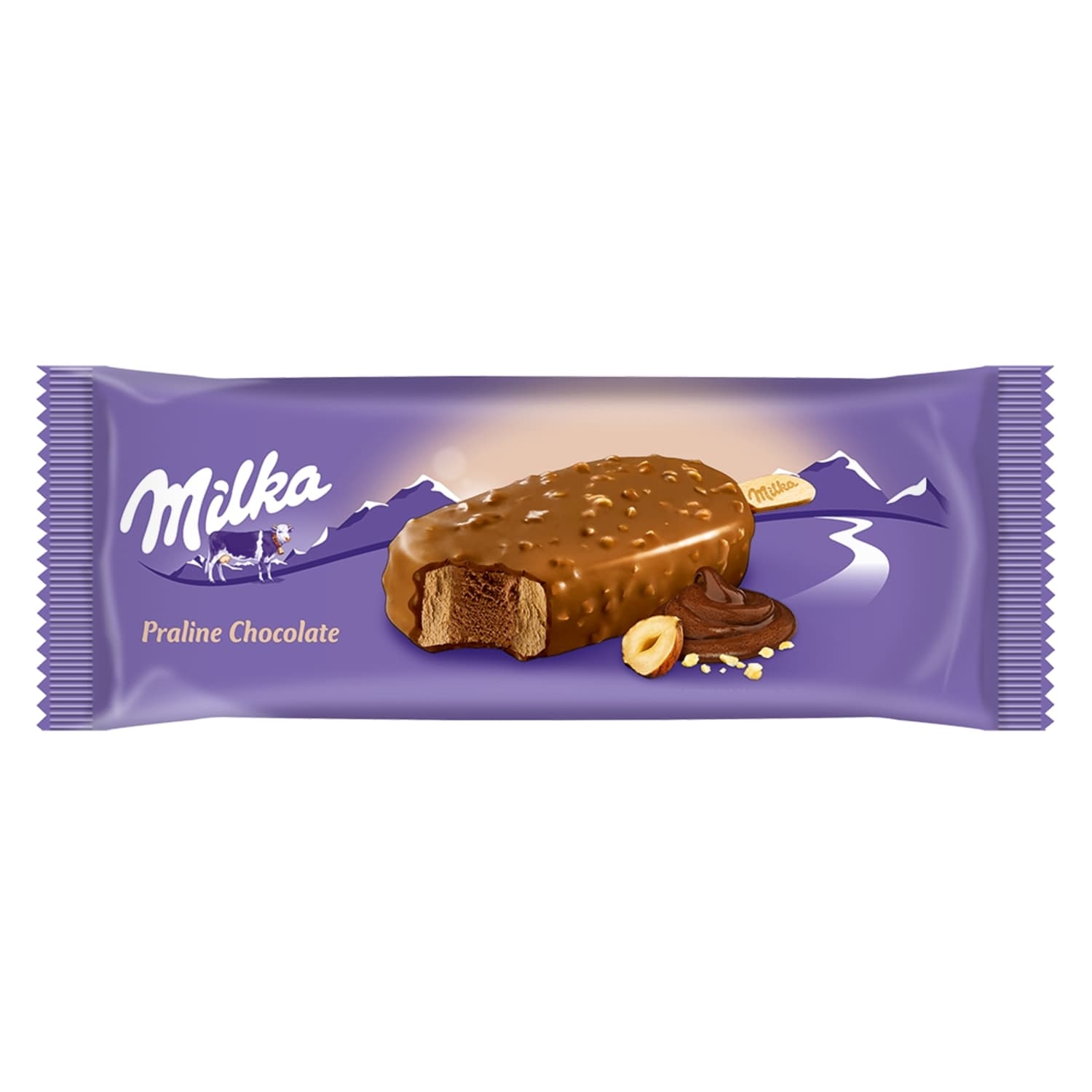 Valg. ledai MILKA su lazd. rieš., 90 ml /67 g